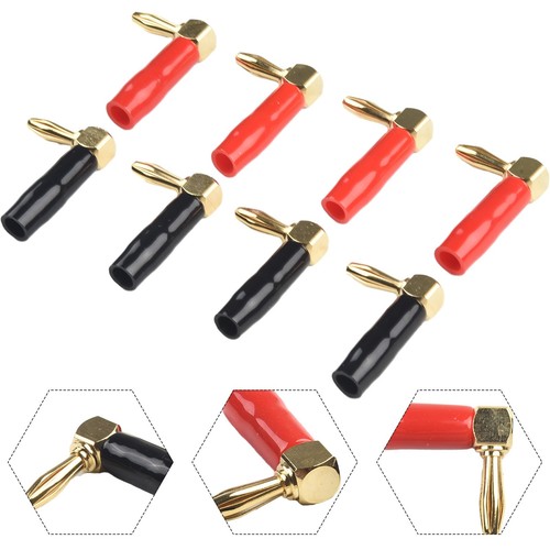 Reliable 90 Degree Right Angle 4mm L Type Banana Connectors Set of 4 ...