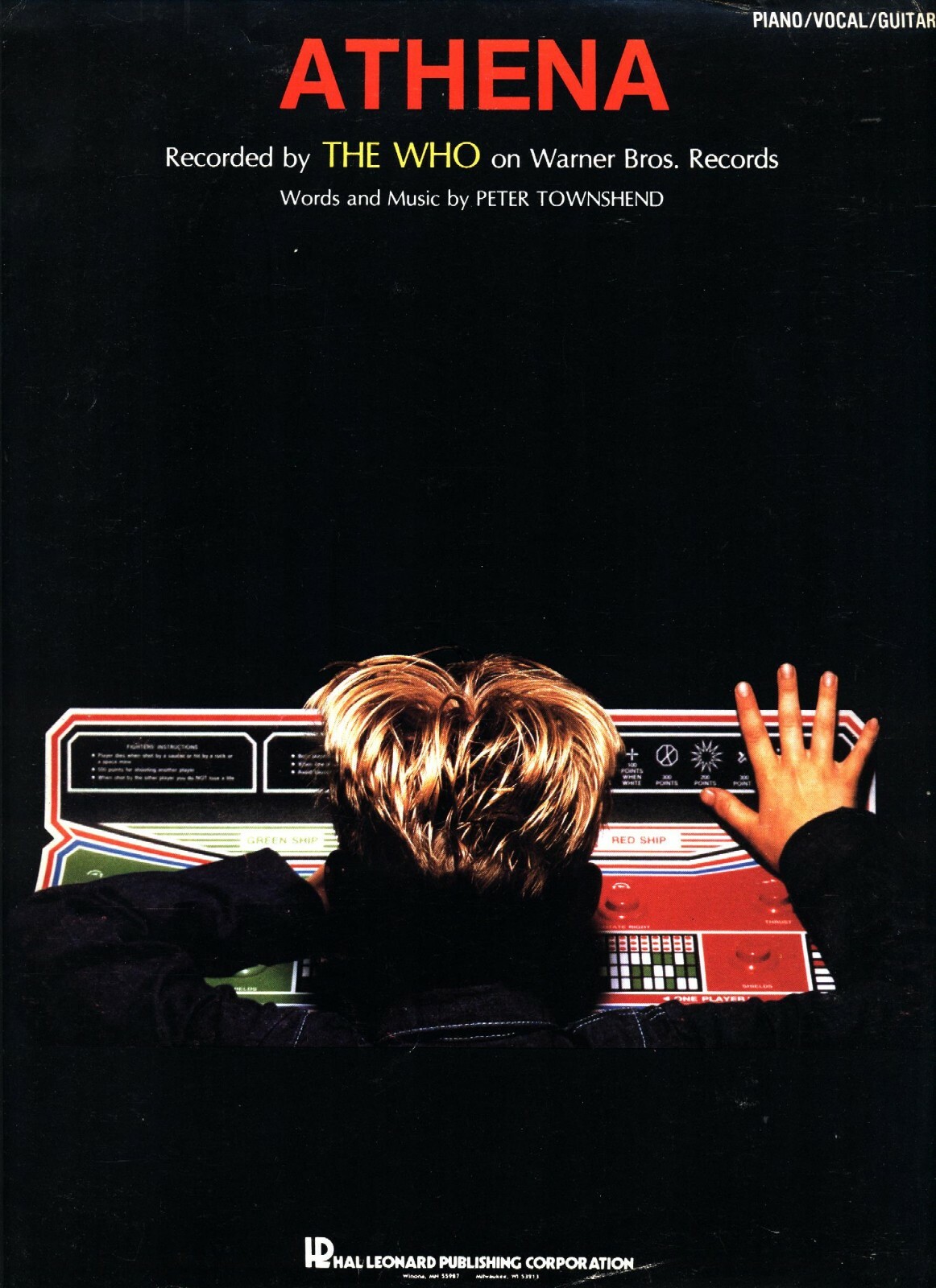 THE WHO "ATHENA" SHEET MUSIC-PIANO/VOCAL/GUITAR-1982-EXTREMELY RARE-NEW ...