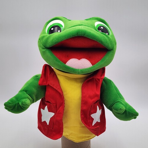 Vintage 2002 Large Leap Frog Hand Puppet Green Yellow Red Plush RARE | eBay