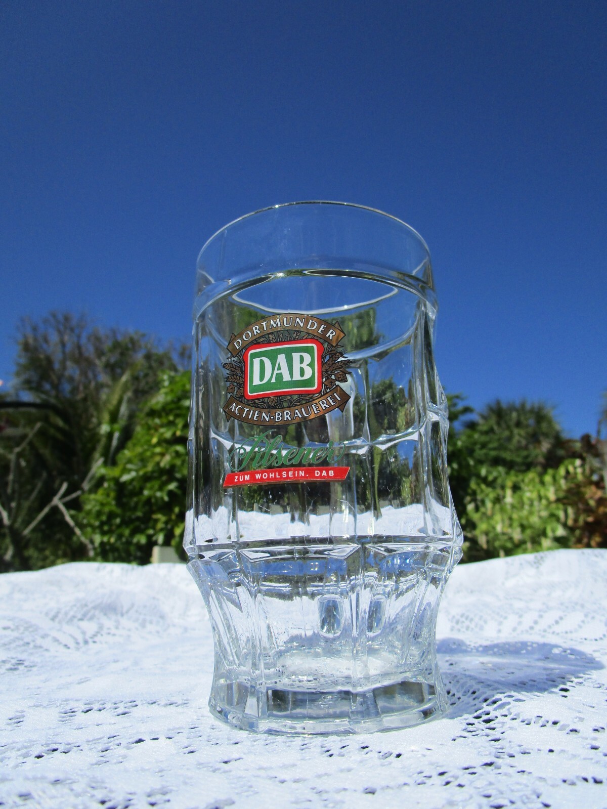 Dortmunder DAB Actien Brauerei Brewery Glass Beer Drink Mug Stein 0.5 L ...