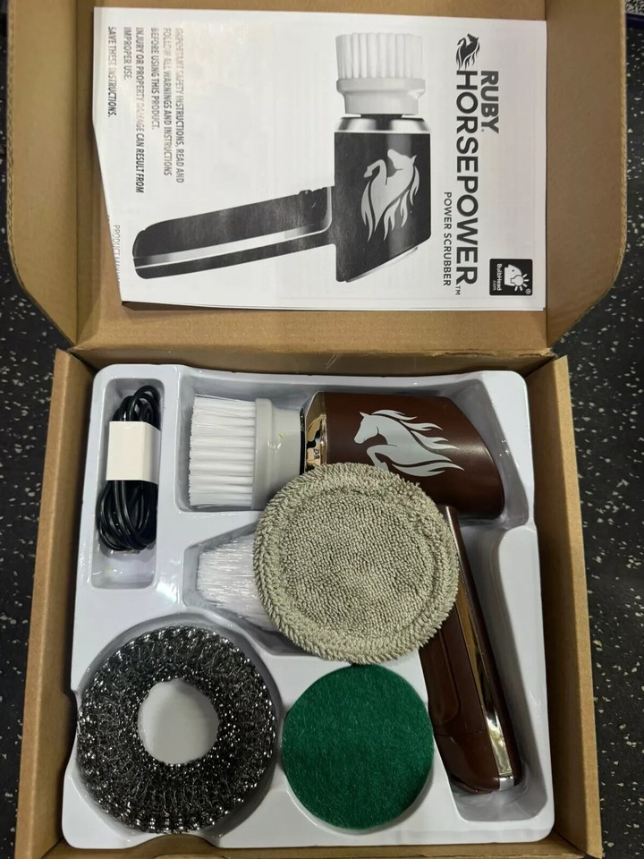 Handheld Cordless Rechargeable Spinning Power Scrubber - Ruby ...