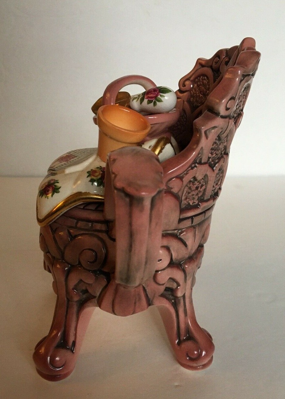 Royal Albert Teapot by Paul Cardew Old Country Roses Earthenware Chair ...
