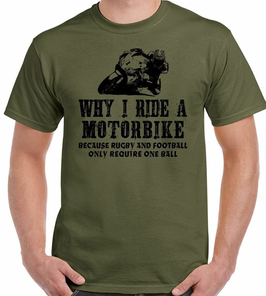 Motorbike T-Shirt Biker Why I Ride A Mens Funny Motorcycle Superbike ...
