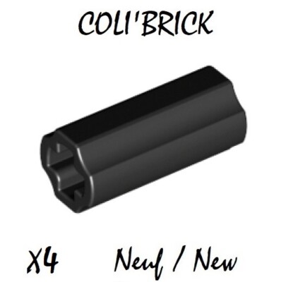 Lego 6538c - 4x Brique / Technic, Axle Connector 2L - Noir Black ...