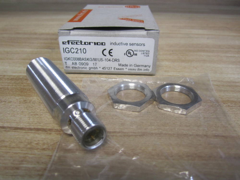 IFM IGKC008BASKG/M/US-104-DRS/2LED Sensor IGC210 No Washers | eBay
