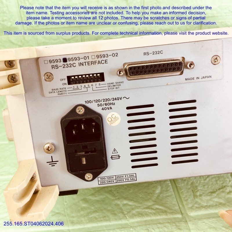 HIOKI 3522-50, LCR HITESTER as photo, sn:4482rφm, Power up Sale AS-IS ...