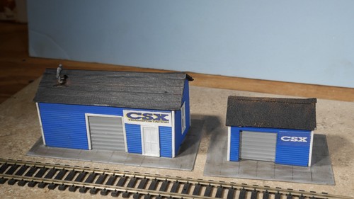 HO Scale Scratch Built (2) TRACKSIDE MAINTENANCE SHOPS (Bass Wood) | eBay