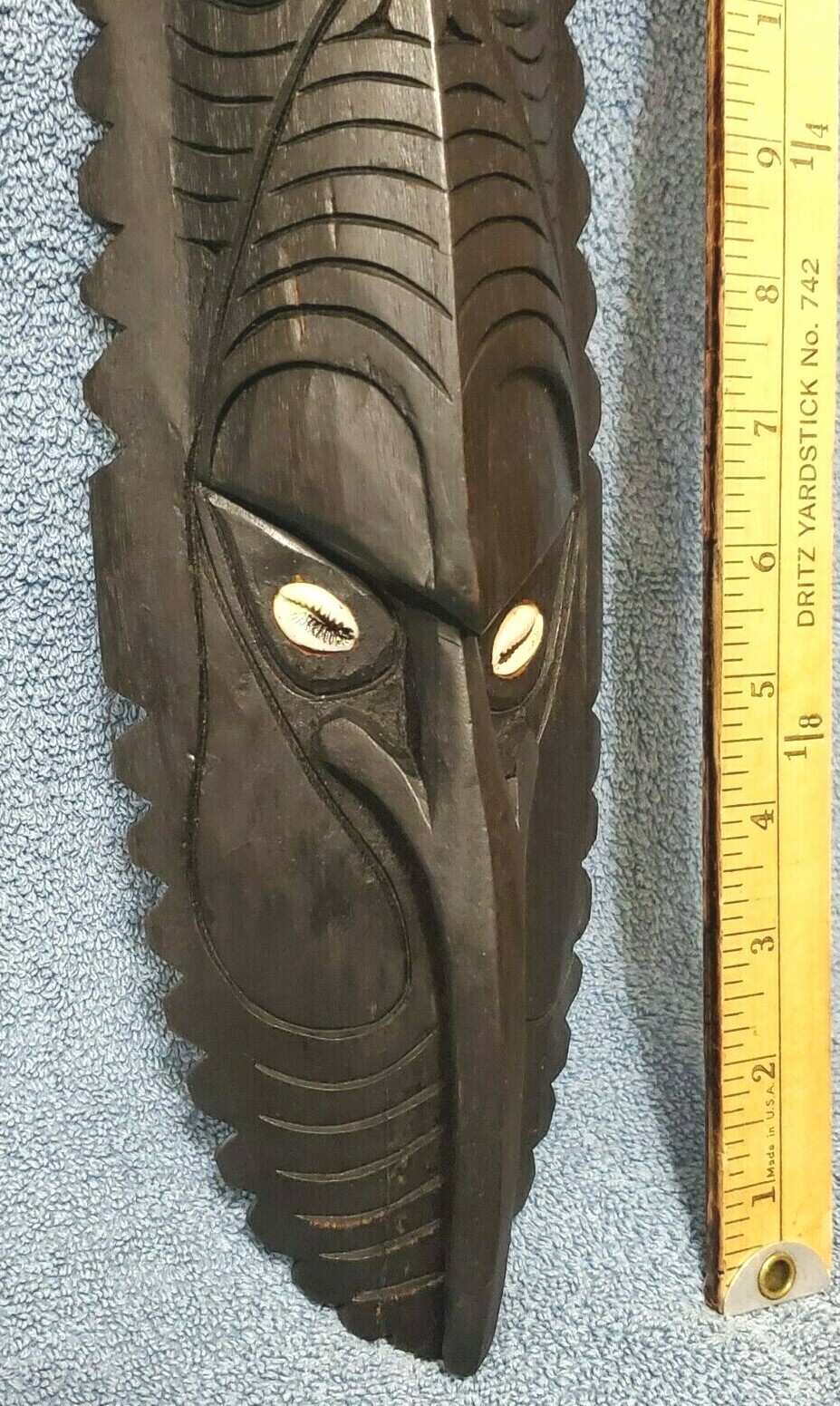 Oceanic Latmul carved wood effigy mask Tambanum - Sepik river Papua New ...