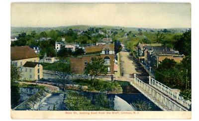 Clinton NJ - MAIN STREET EAST FROM THE BLUFF - Postcard | eBay