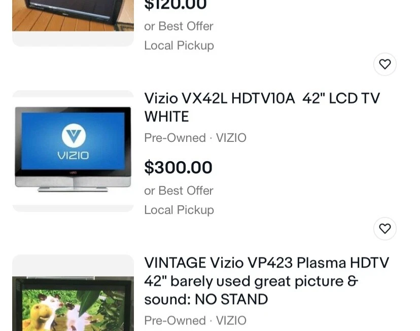 Vizio White Tv