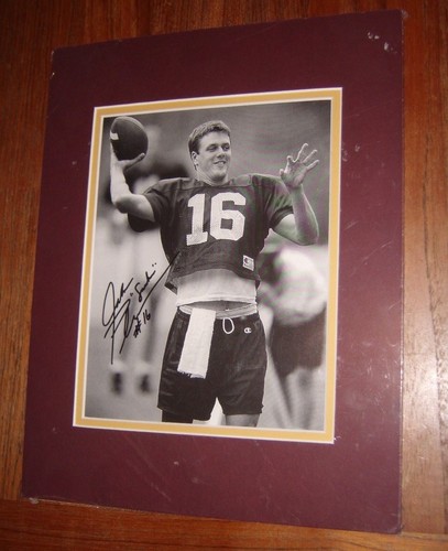 ARIZONA STATE Jake Plummer autographed+matted photo (signed at Feb 1997 ...