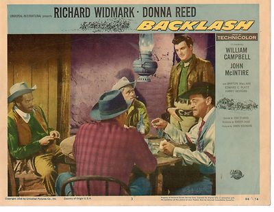 richard widmark donna reed backlash 1956 11x14 orig Lobby Card LC764 | eBay