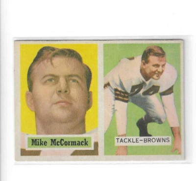 1957 Topps Mike McCormack #3 EX-MT Browns | eBay