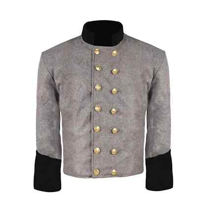 U.S. Officer’s Shell Jacket – Civil War Grey Wool, Double-Breast All ...