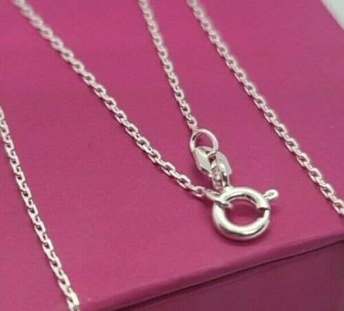 925 Sterling Silver Very Thin Fine Boston Link Chain Necklace 1mm 16 ...