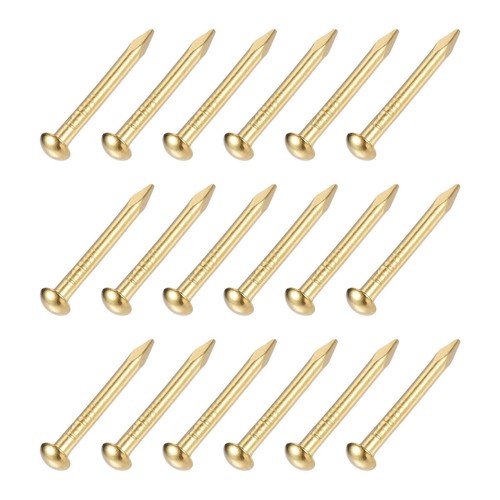 Small Nails (2x20mm) 60pcs, Brass Tiny Hardware Nails Brass Tone ...