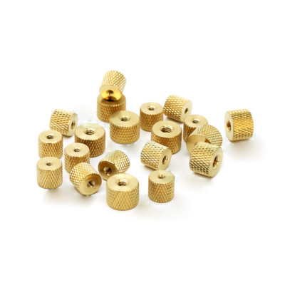 Solid Brass Thumb Nuts M2/2.5/3/4 Round Terminal Nuts Diamond Knurled ...