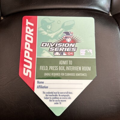 Red Sox Yankees Fenway Park 2004 ALCS Series Guest Support Pass Unused ...