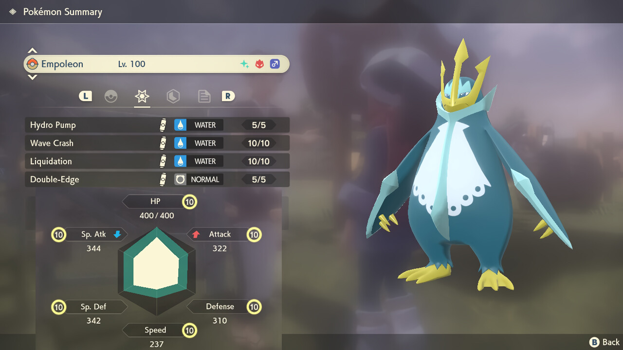 Alpha Empoleon 🌟Shiny🌟 Normal 6IV Max Effort - Pokemon Legends Arceus ...