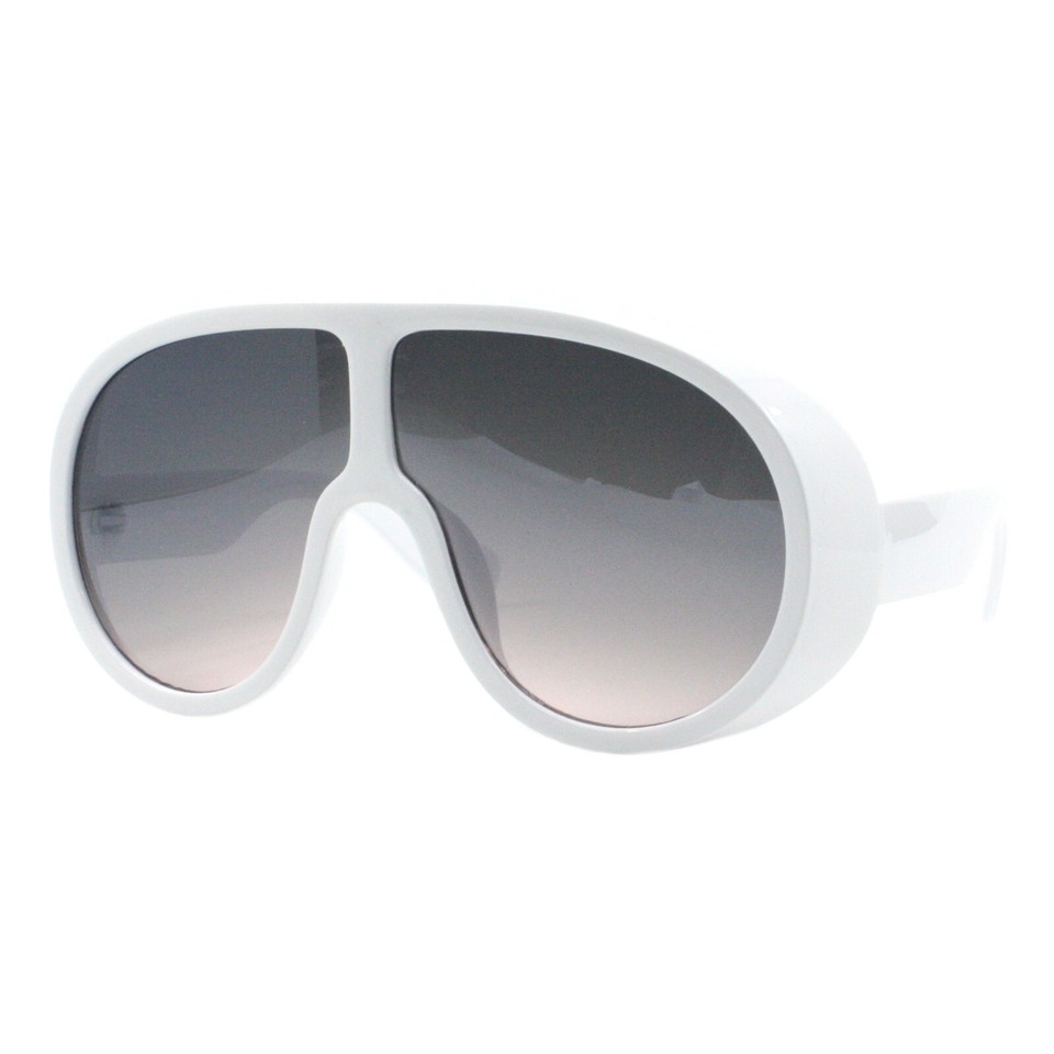 Oversized Goggle Style Sunglasses Unisex Round Shield Shades UV400 | eBay