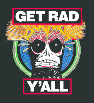 Stay Rad "GET RAD YA'LL" decal - 3 1/2" X 4" - BLACK | eBay