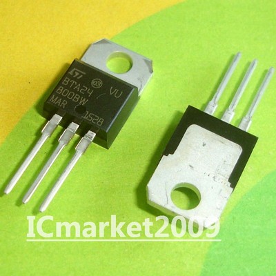 5 PCS BTA24-800BW TO-220 BTA24-800 25A Triacs Transistor | eBay