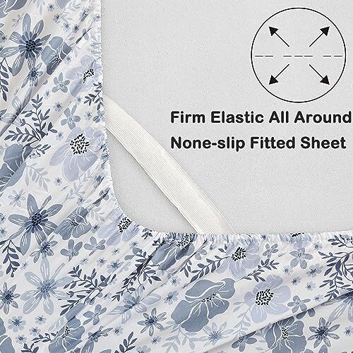 Floral Queen Sheets, Soft Breathable Microfiber Vintage Printed Bed ...