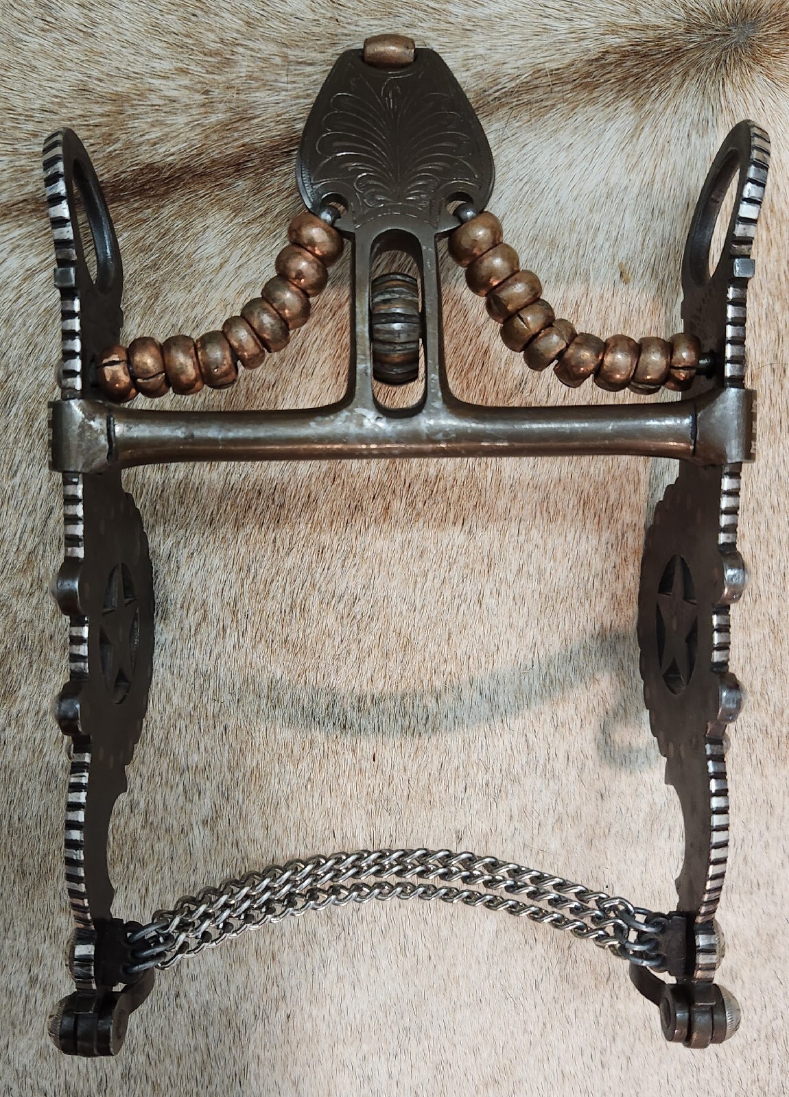 Exceptional El Gato Inlaid Sterling Silver Vaquero Ported Spade Curb ...