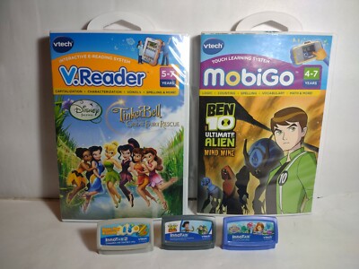 VTech V.Reader 2011 Tinkerbell & the Great Fairy Rescue, Ben 10 Sofia ...