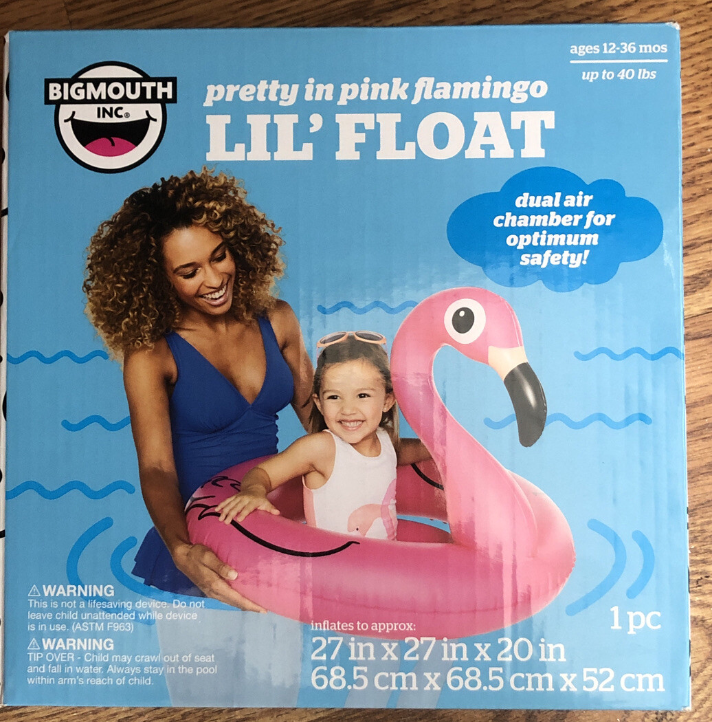 Bigmouth Inc Lil Float Kids Inflatable Swimming Pool Float Flamingo ...