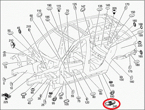 NEW MERCEDES-BENZ C-CLASS CLS E-CLASS JACK PAD POINT BLOCK A0009986750 ...