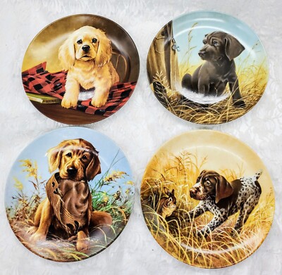 VINTAGE Knowles Field Puppies BIRD DOG Collector Plates by Lynn Kaatz ...