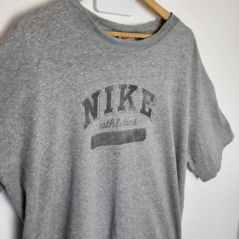 Nike Vintage Grey Tshirt Top Faded Logo Size XXL Unisex Retro Short ...