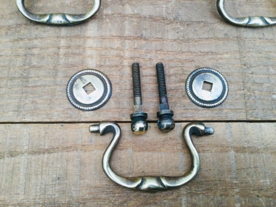 7 Vintage Dresser Drawer Pull Swing Handles Furniture Hardware | eBay UK