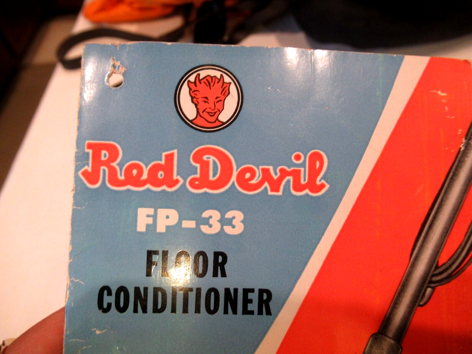 Red Devil Floor Conditioner model FP-33 manual, c. 1950s / 1960s | eBay