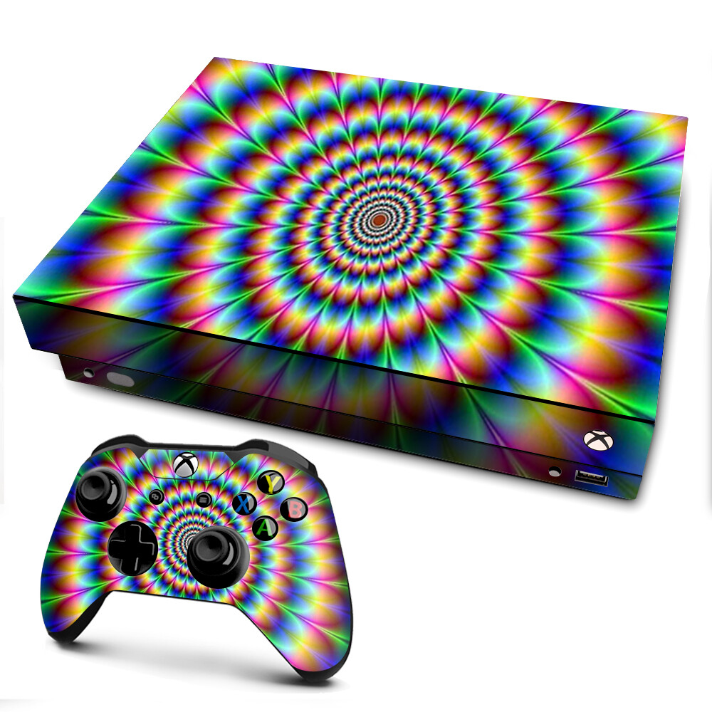 Xbox One X Console Skins Decal Wrap ONLY Trippy hologram dizzy | eBay