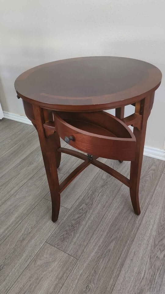 Vintage Bombay Company Wooden Console Accent Table With 4 Pivoting ...