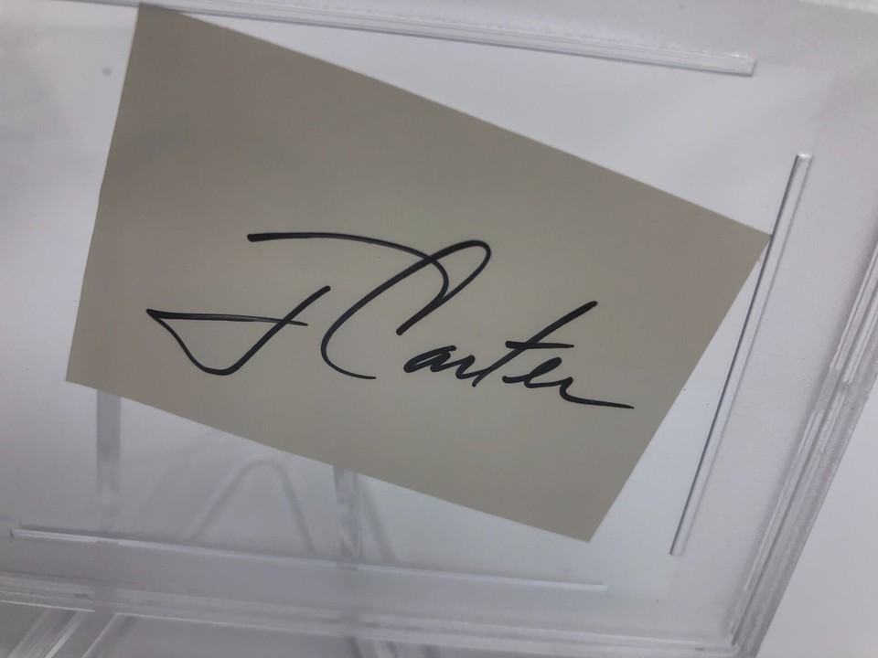 President JIMMY CARTER PSA AUTO Authentic Signed CUT AUTOGRAPH Card PSA ...