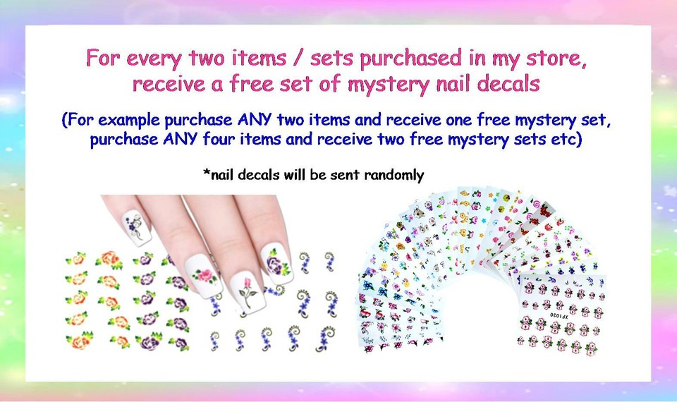 60x Lilo & Stitch Nail Art Decals + Free Gems And Disney Nani Blue ...