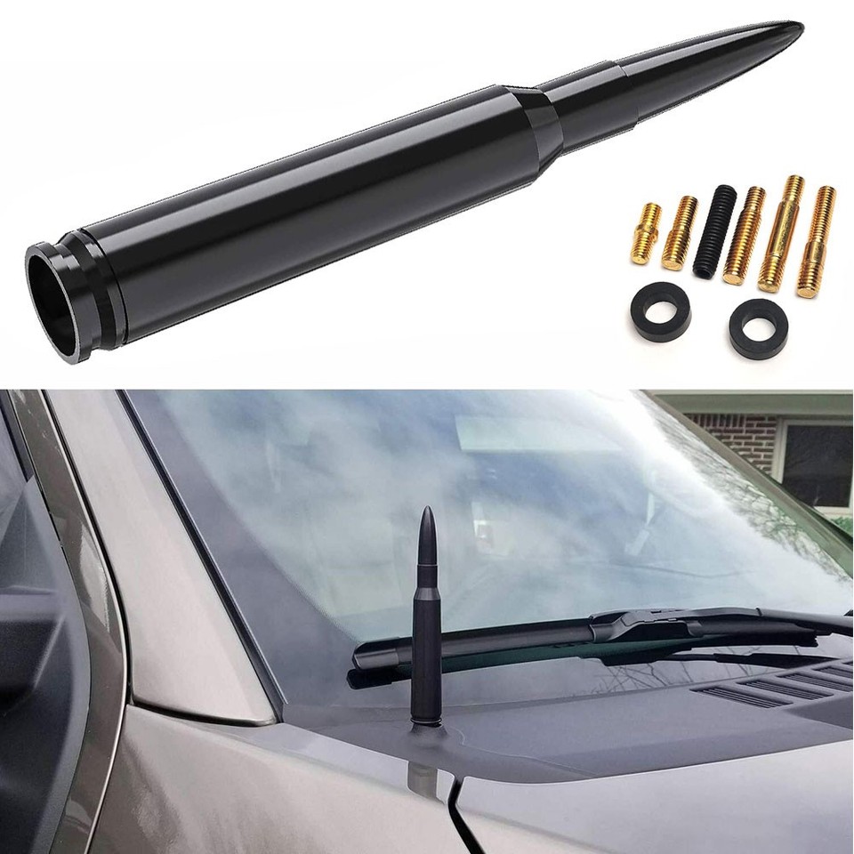 1/2set UK Car Style Bullet Aerial Antenna Mast Roof AM/FM Radio Signal ...