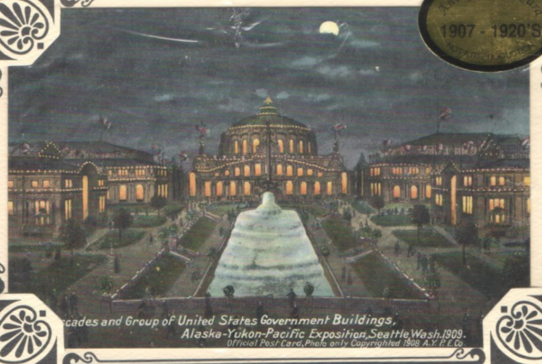 Vntg Postcard PosTique Greetings Alaska Yukon Pacific Exposition 1909 ...