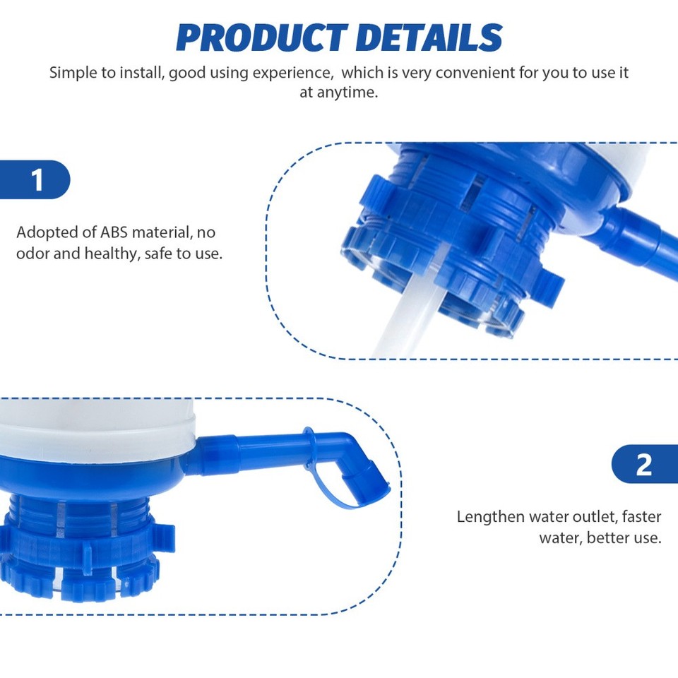 Hand Pump Water Drink Pressurized Drinker Syphon Dispenser Small Bottle ...