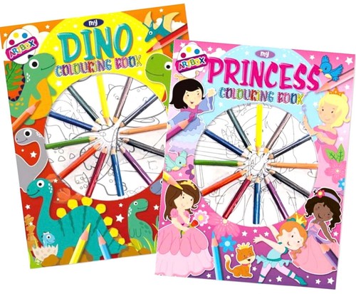 Artbox Colouring Book With Pencils - Set Kids Children Boys Girls ...