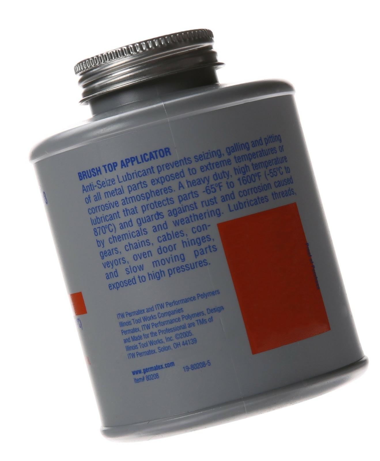 Permatex 80208 Anti-Seize Lubricant with Brush Top Bottle, 16 oz. Pack ...