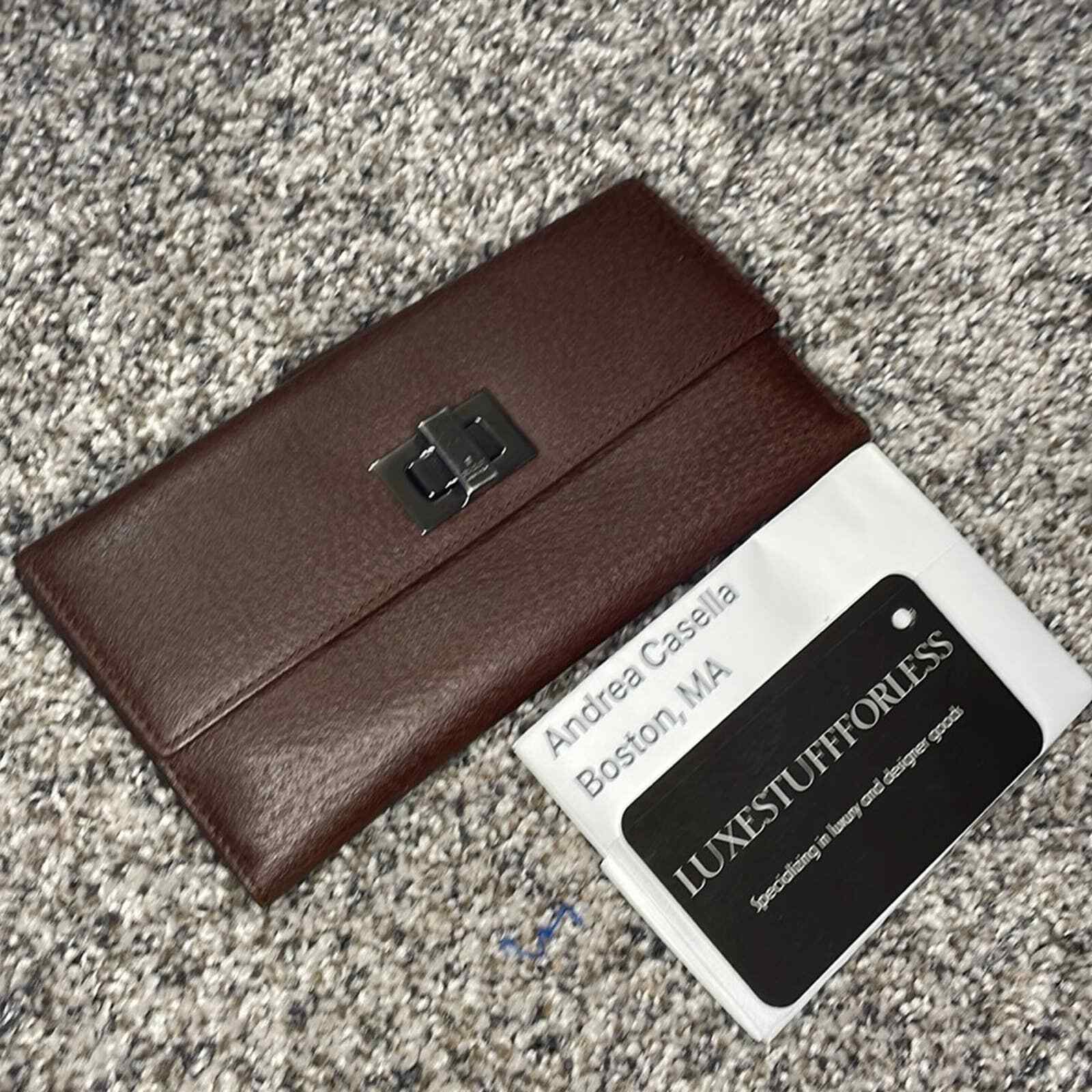 Authentic GUCCI brown leather bifold wallet - Gem
