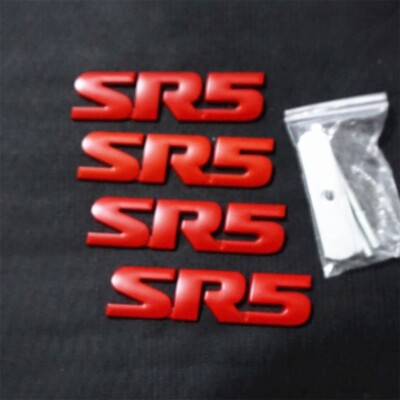 Red SR5 Matte Metal Grille Emblem + 3x Sticker Decal Badge V6 4x4 ...