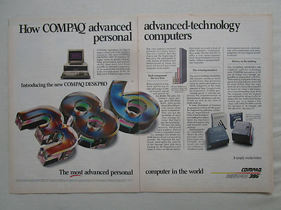 1/1987 PUB COMPAQ COMPUTER PC ORDINATEUR DESKPRO 386 ORIGINAL AD | eBay