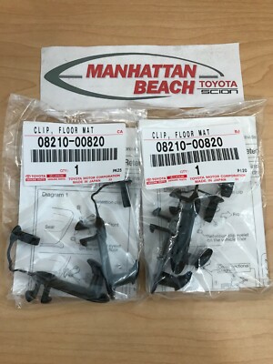 GENUINE TOYOTA Lexus Scion Floor Mat Hooks Retention Hold Down clips ...