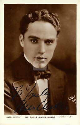 Charlie Chaplin -- Signed Vintage Photo Postcard Copy | eBay