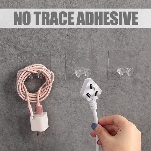 Adhesive Wall Socket Holder Power Plug Hook Wire Bracket Storage Hanger ...
